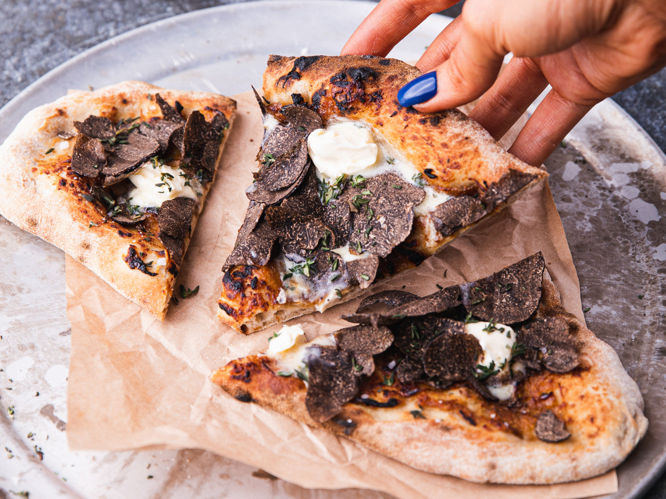 Truffle & Charcoal Cream Flatbread – Gozney DE